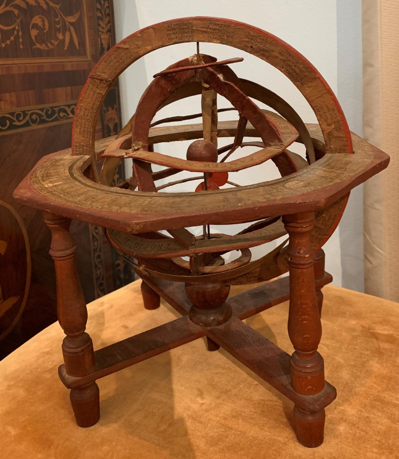 French wood and Papier Mache Globe