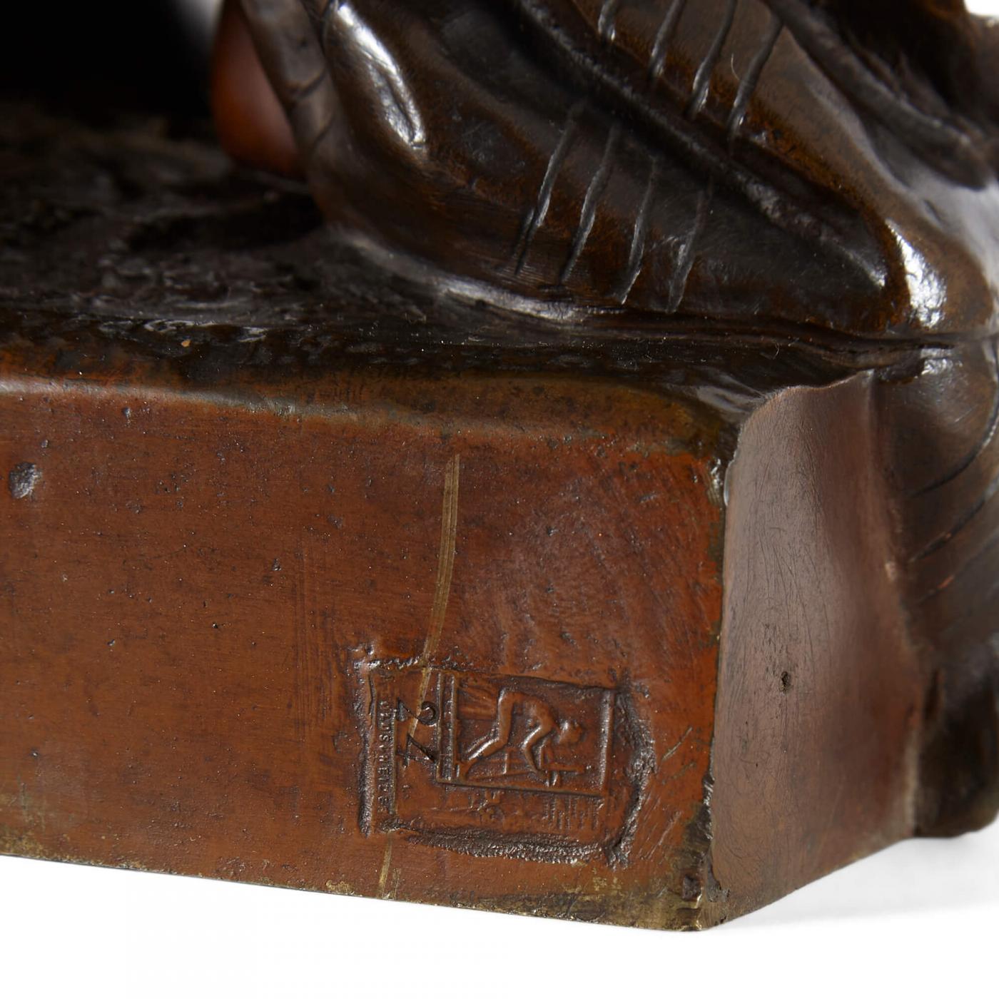 Friedrich Goldscheider - A large and rare bronze female figure by ...