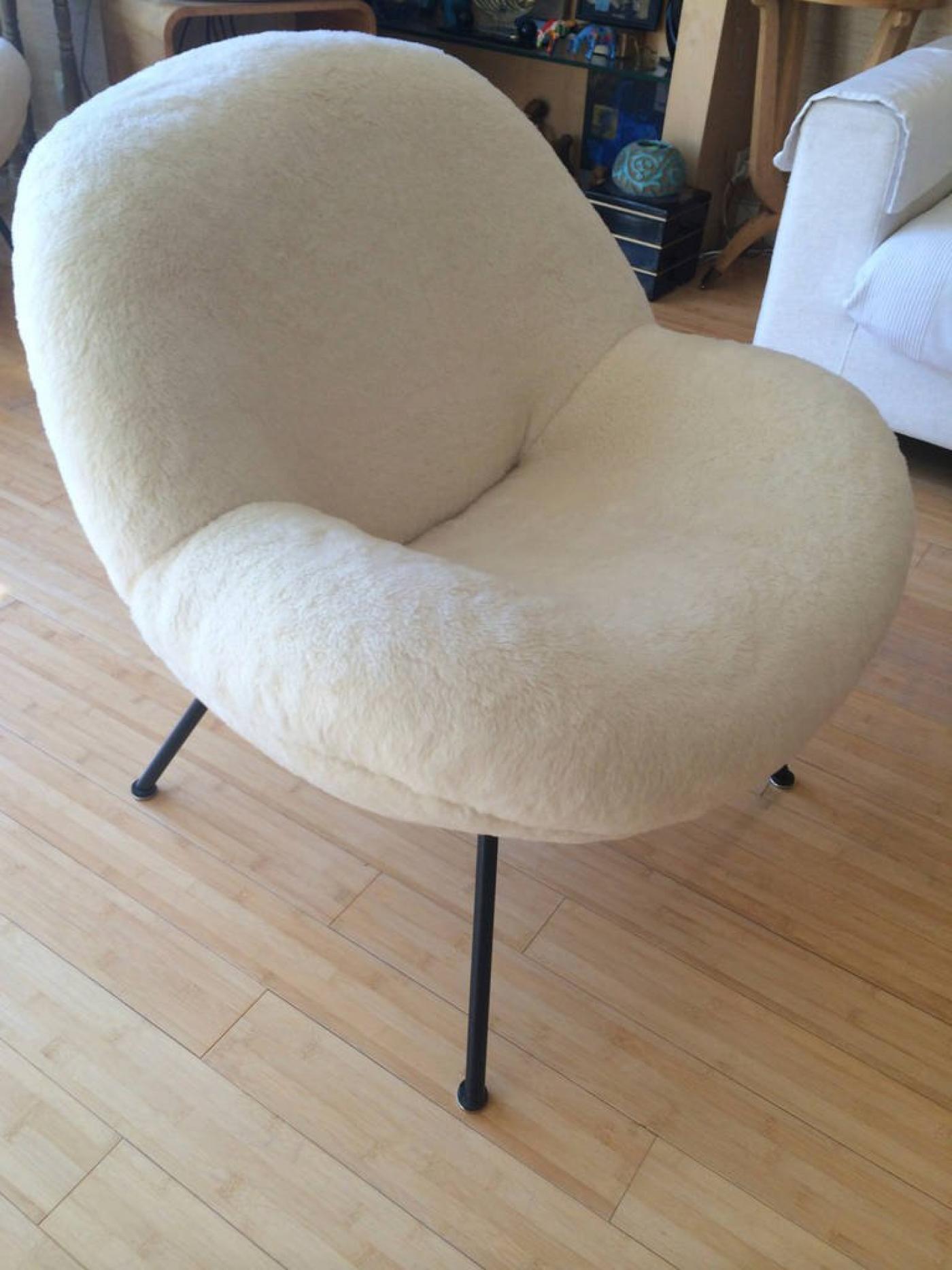 Fritz Neth - Fritz Neth Spectacular Pair of "Egg" Chairs Reupholstered ...