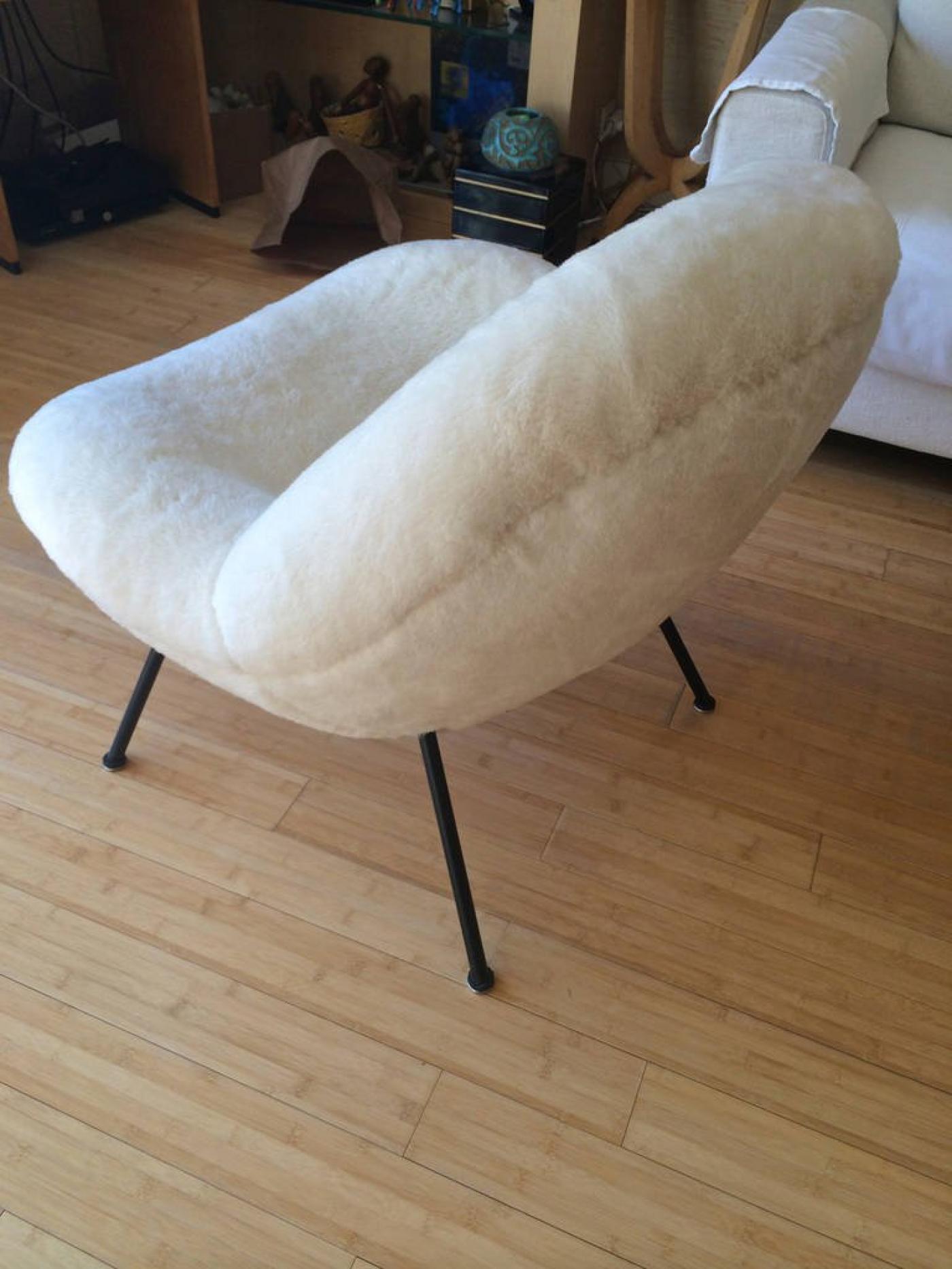 Fritz Neth - Fritz Neth Spectacular Pair of "Egg" Chairs Reupholstered ...