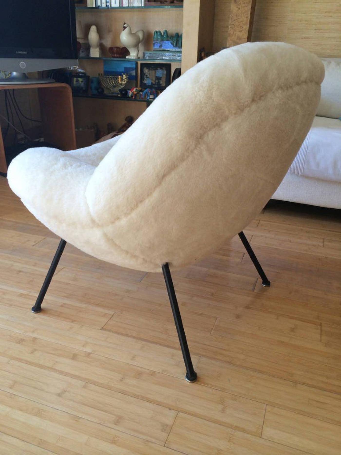 Fritz Neth - Fritz Neth Spectacular Pair of "Egg" Chairs Reupholstered ...