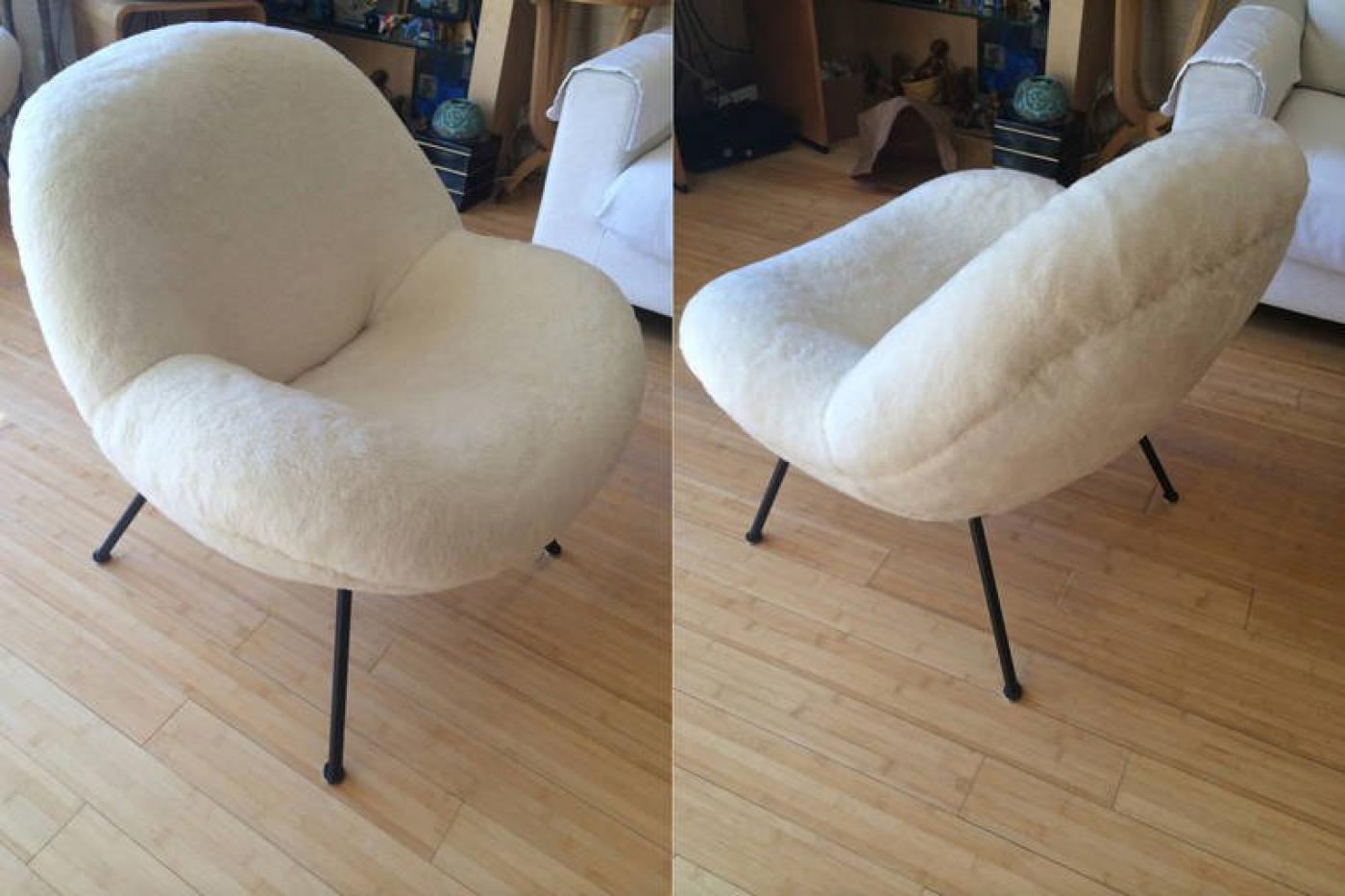 Fritz Neth - Fritz Neth Spectacular Pair of "Egg" Chairs Reupholstered ...