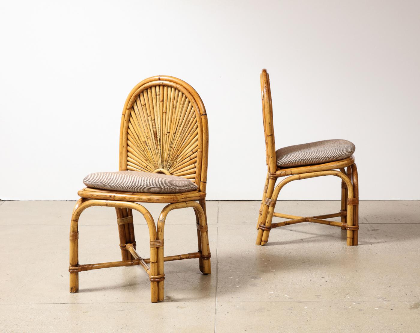 Gabriella Crespi - Set of 4 Rising Sun Dining Chairs by Gabriella Crespi