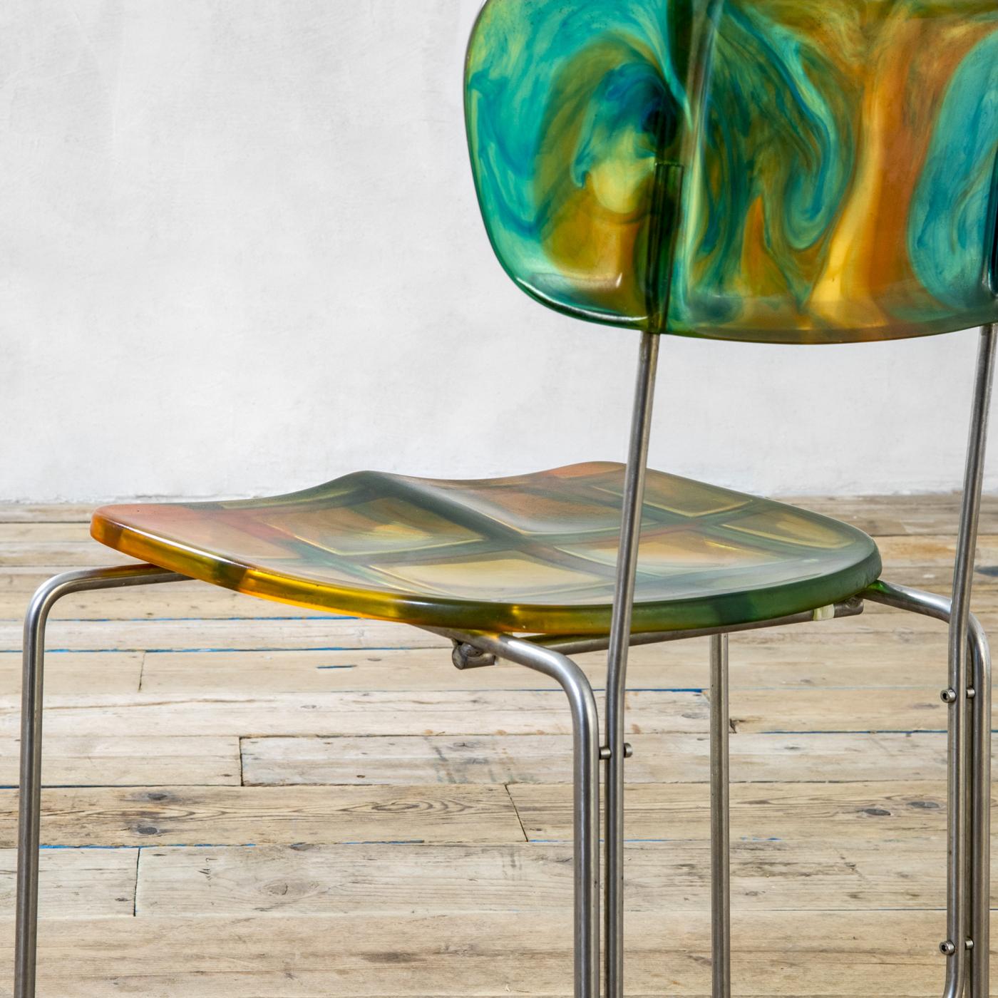 Gaetano Pesce - Gaetano Pesce Chair Broadway Resin Seating Chromed ...