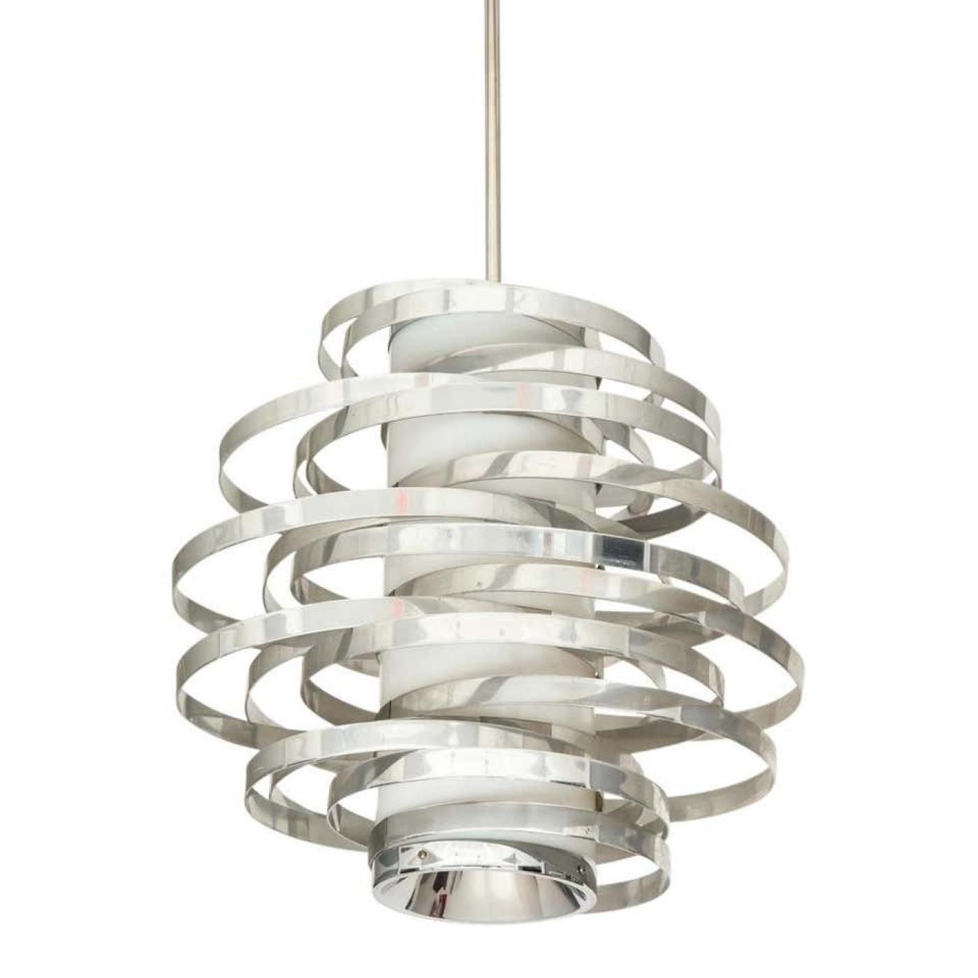 Gaetano Sciolari - Cyclone Chandelier Pendant Lamp, Chrome Silver, Aluminum