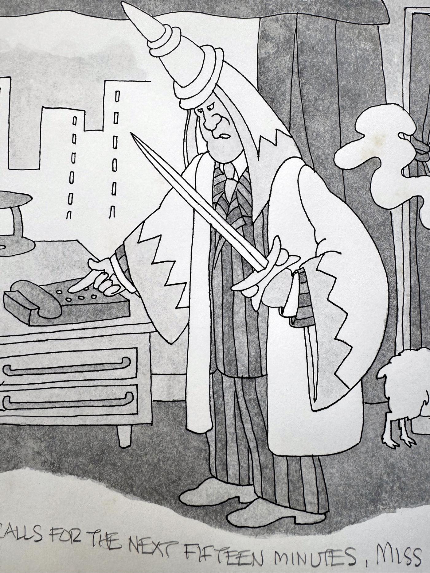 Gahan Wilson - Macabre Sacrifice in the Office - New Yorker Cartoon ...
