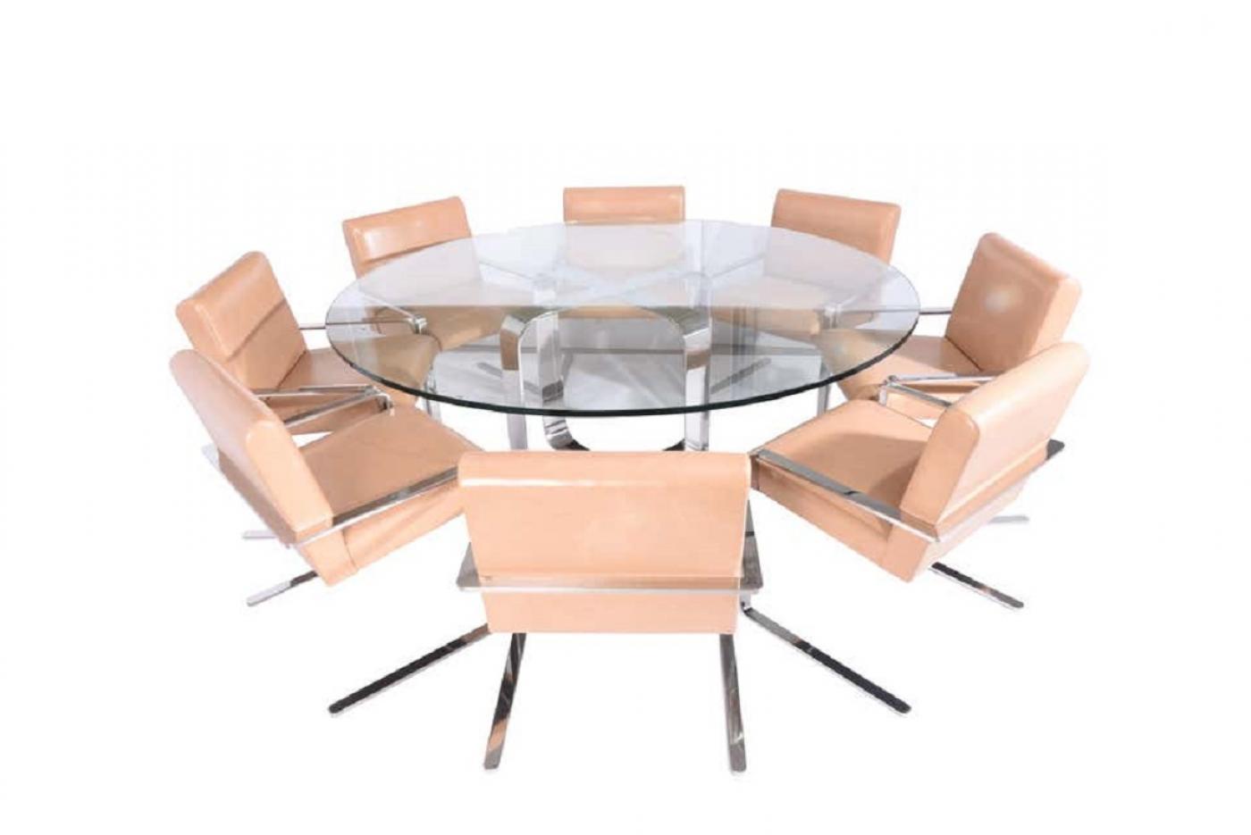 Gary Gutterman - Gary Gutterman Stainless Steel Dining Table and Chair ...