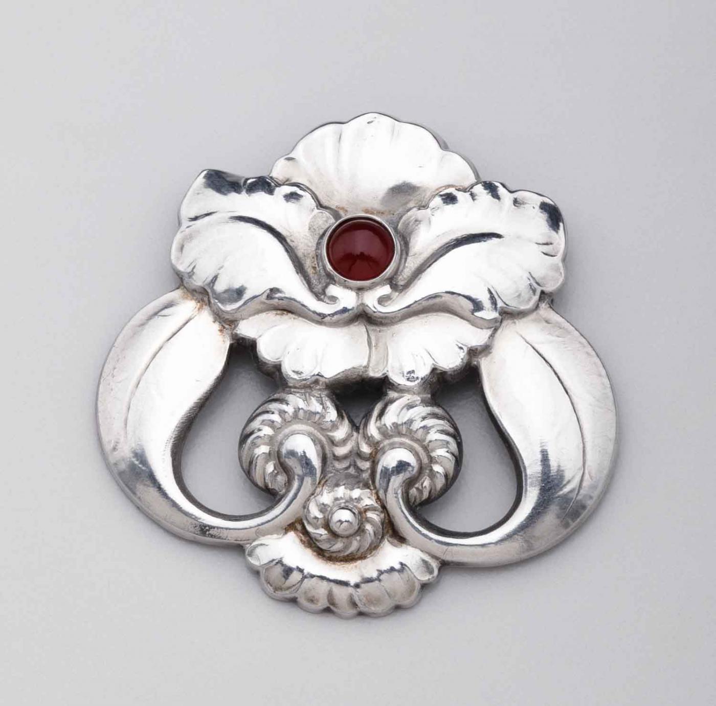 Georg Jensen - Georg Jensen Brooch No. 97 with Carnelian