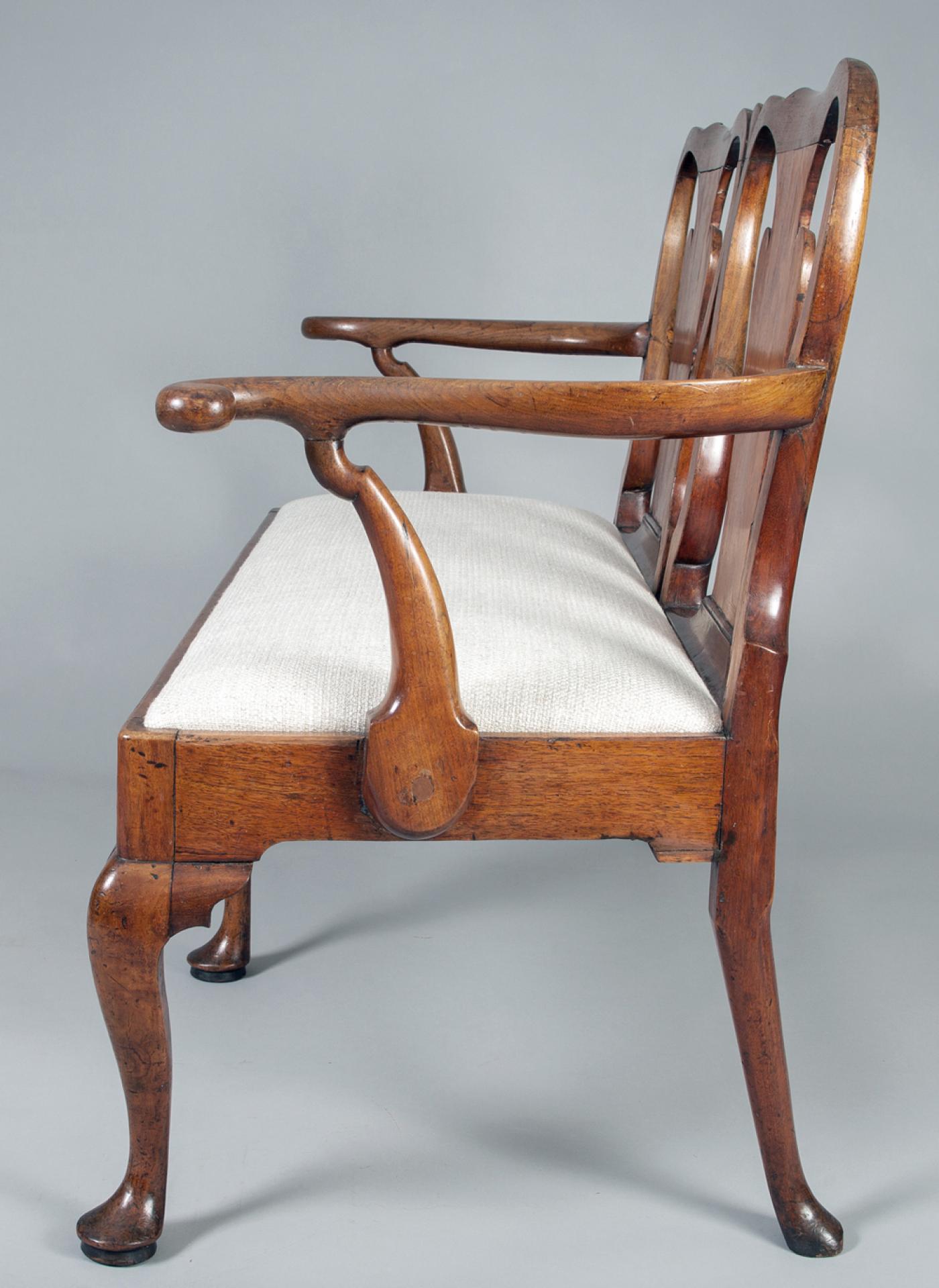 George I Walnut Double Chair Back Settee