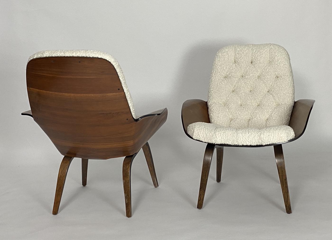 George Mulhauser - Iconic Pair of Mrs. Chair Lounge by George Mulhauser