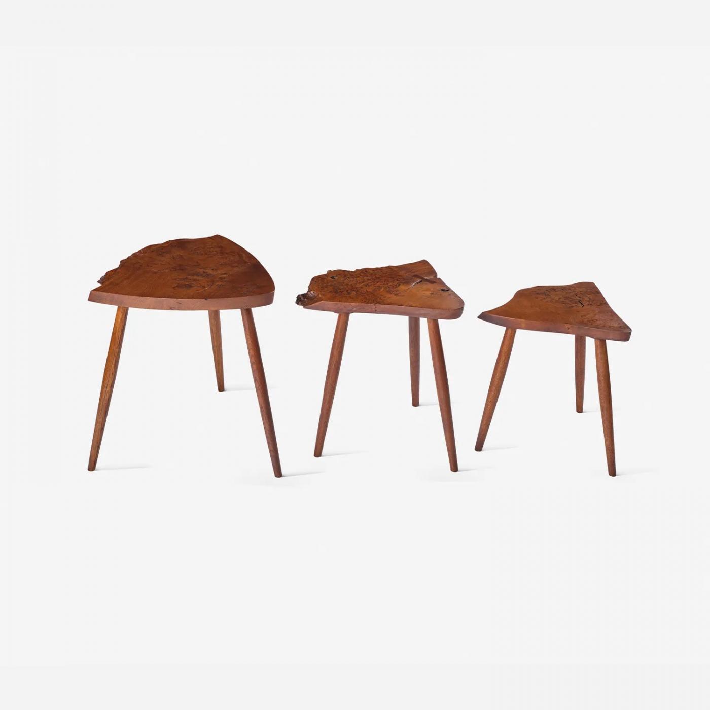 George Nakashima - AMOEBA NESTING TABLES, 1962