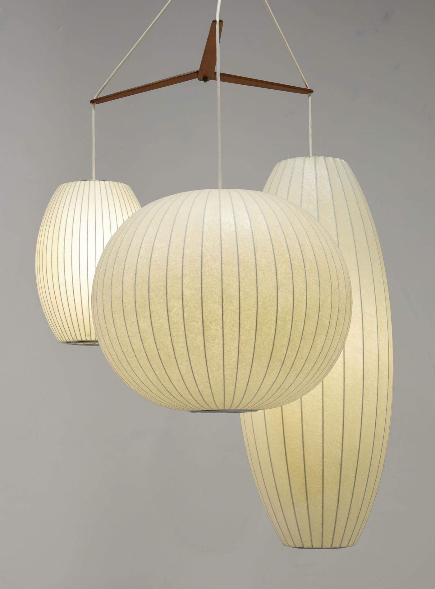 George Nelson - George Nelson for Herman Miller Triple Bubble Chandelier