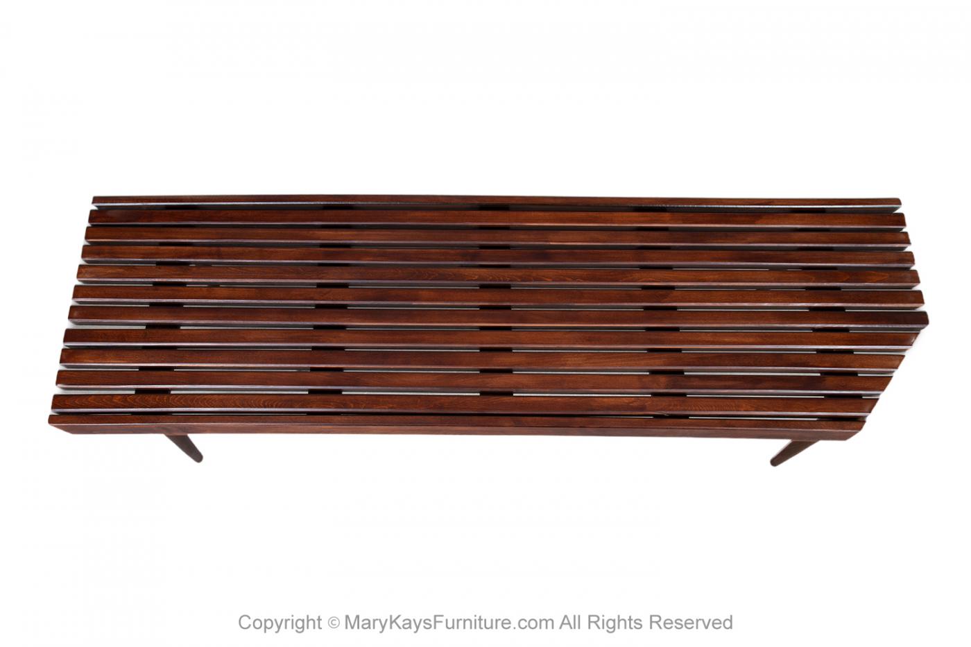 George Nelson - Mid-Century Slat Bench Coffee Table George Nelson Style