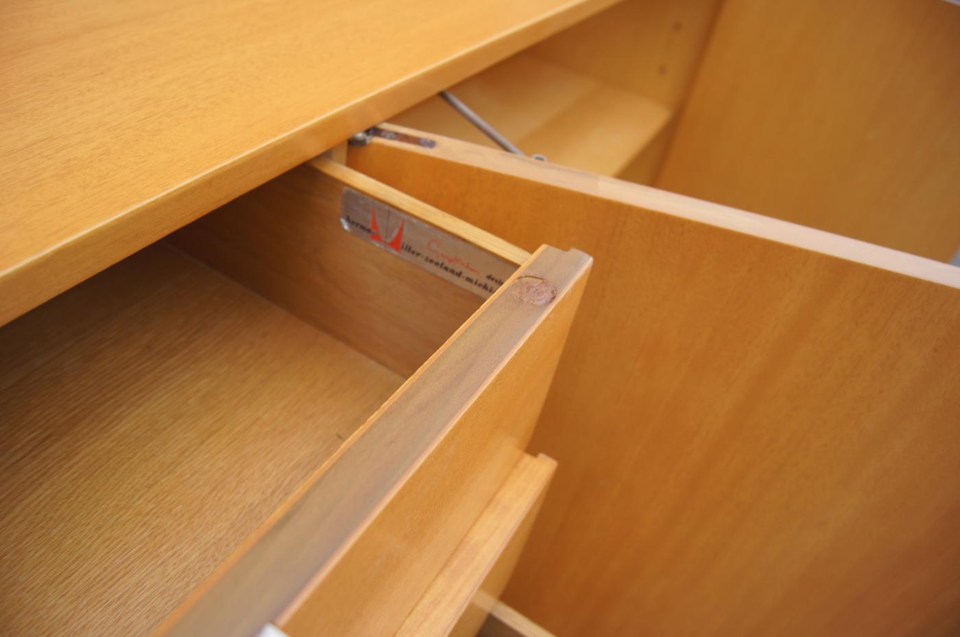 George Nelson - Two-Door Comb-Grain Oak Cabinet by George Nelson for ...