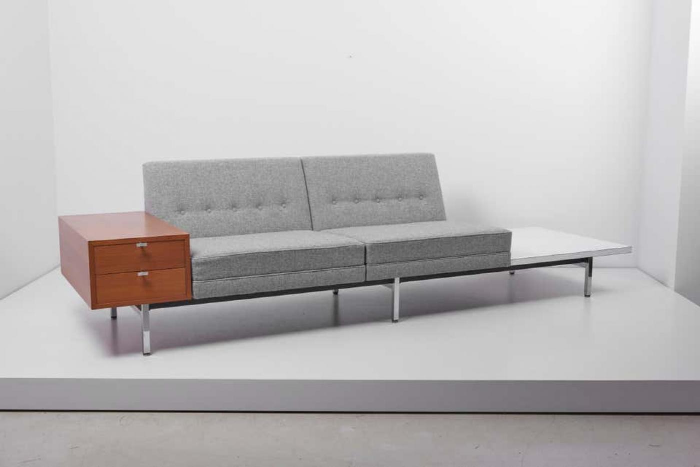 George Nelson - Two Modular Sofas with Table and Drawers by George ...