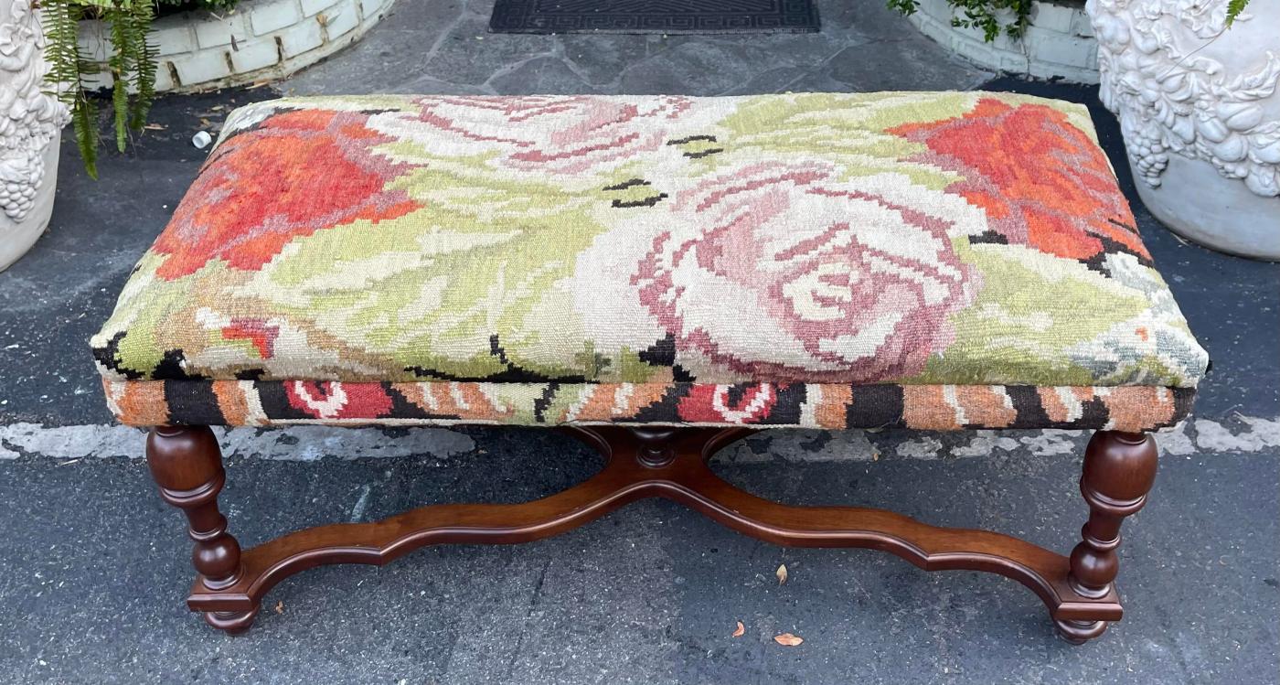 George Smith - George Smith Kilim Upholstered Bench Footstool Ottoman