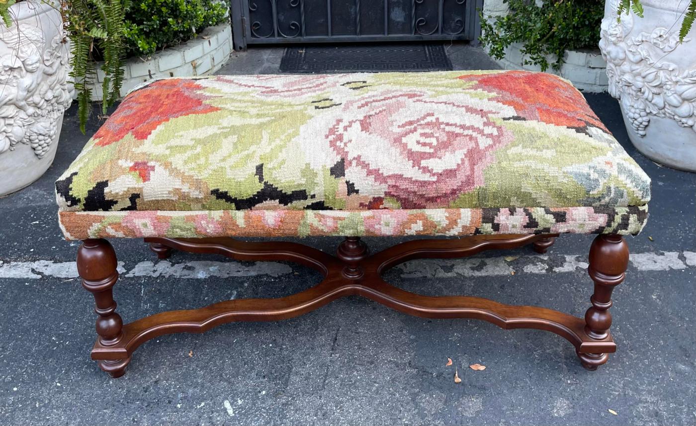 George Smith - George Smith Kilim Upholstered Bench Footstool Ottoman