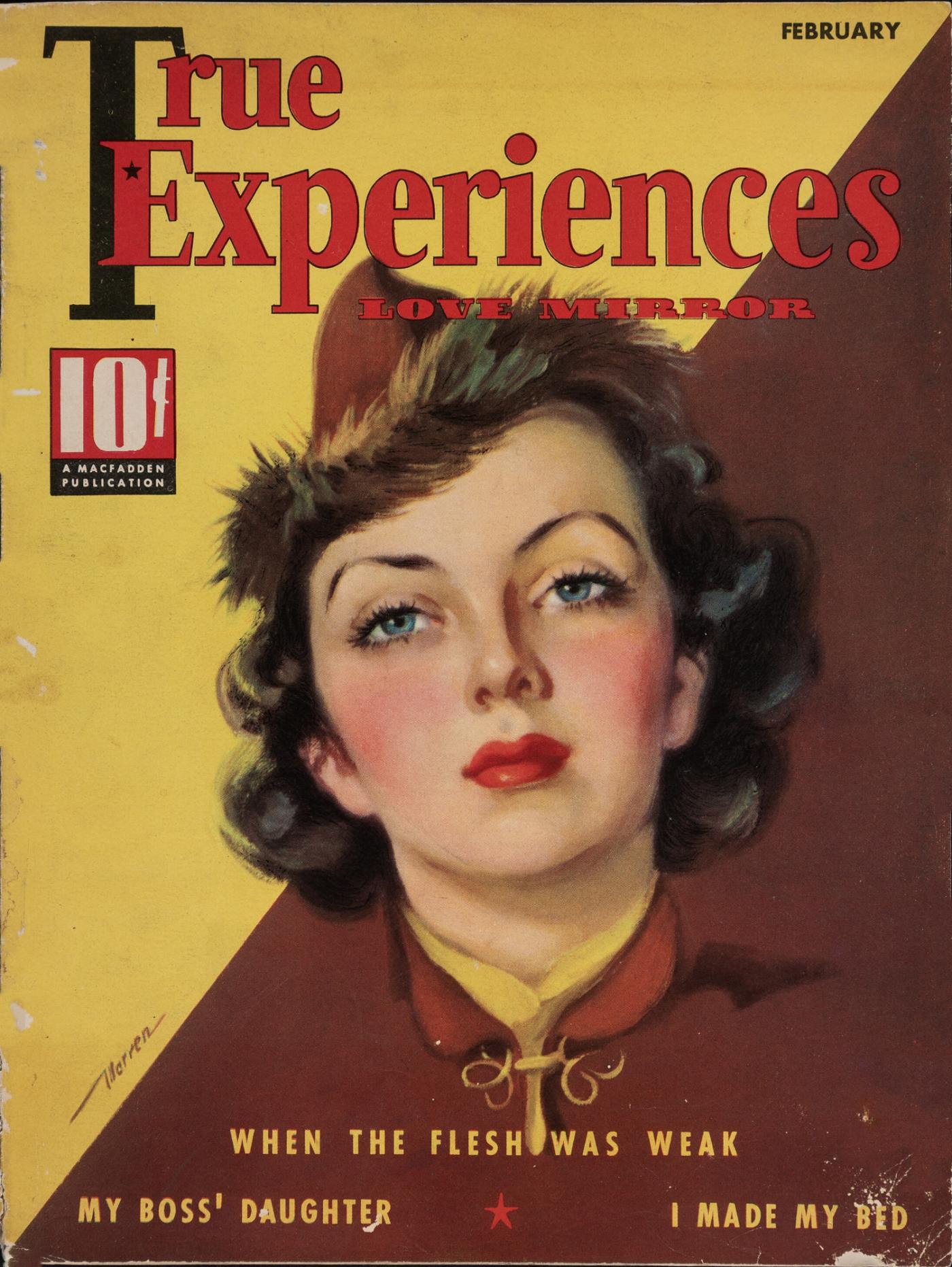 Georgia Warren - Love Mirror Pulp Magazine Cover Illustration ...