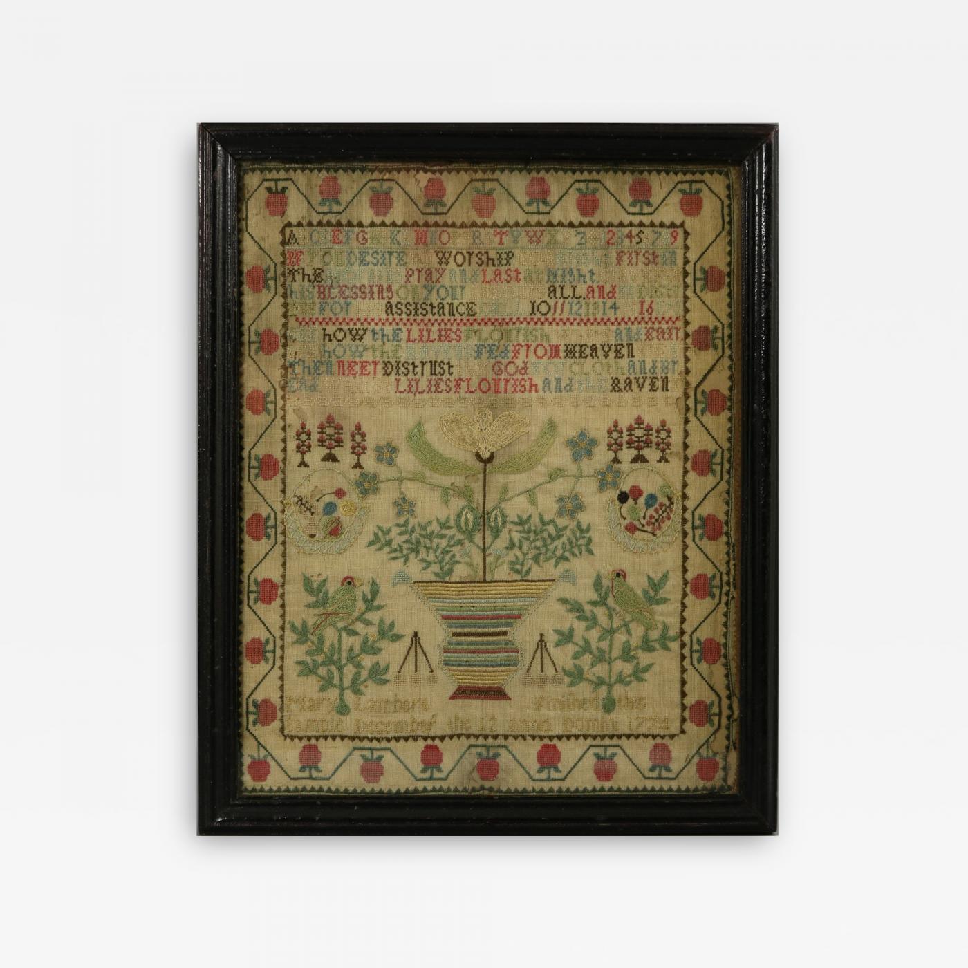 Georgian Sampler, 1774, by Mary Lambert