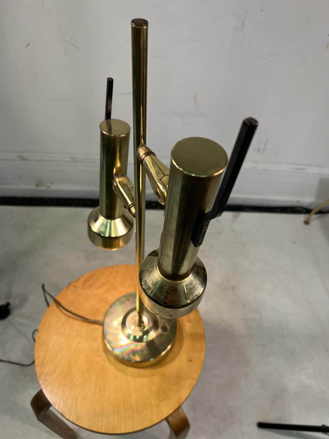 Gerald Thurston - MID CENTURY MODERN TWIN CYLINDER FIXTURE LAMP BY ...