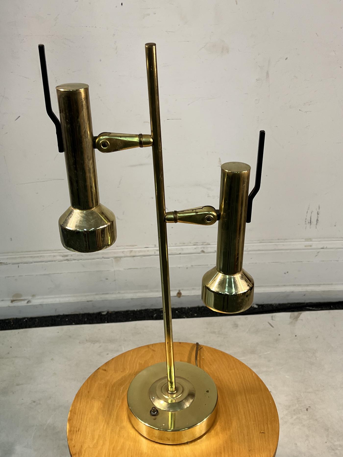 Gerald Thurston - MID CENTURY MODERN TWIN CYLINDER FIXTURE LAMP BY ...