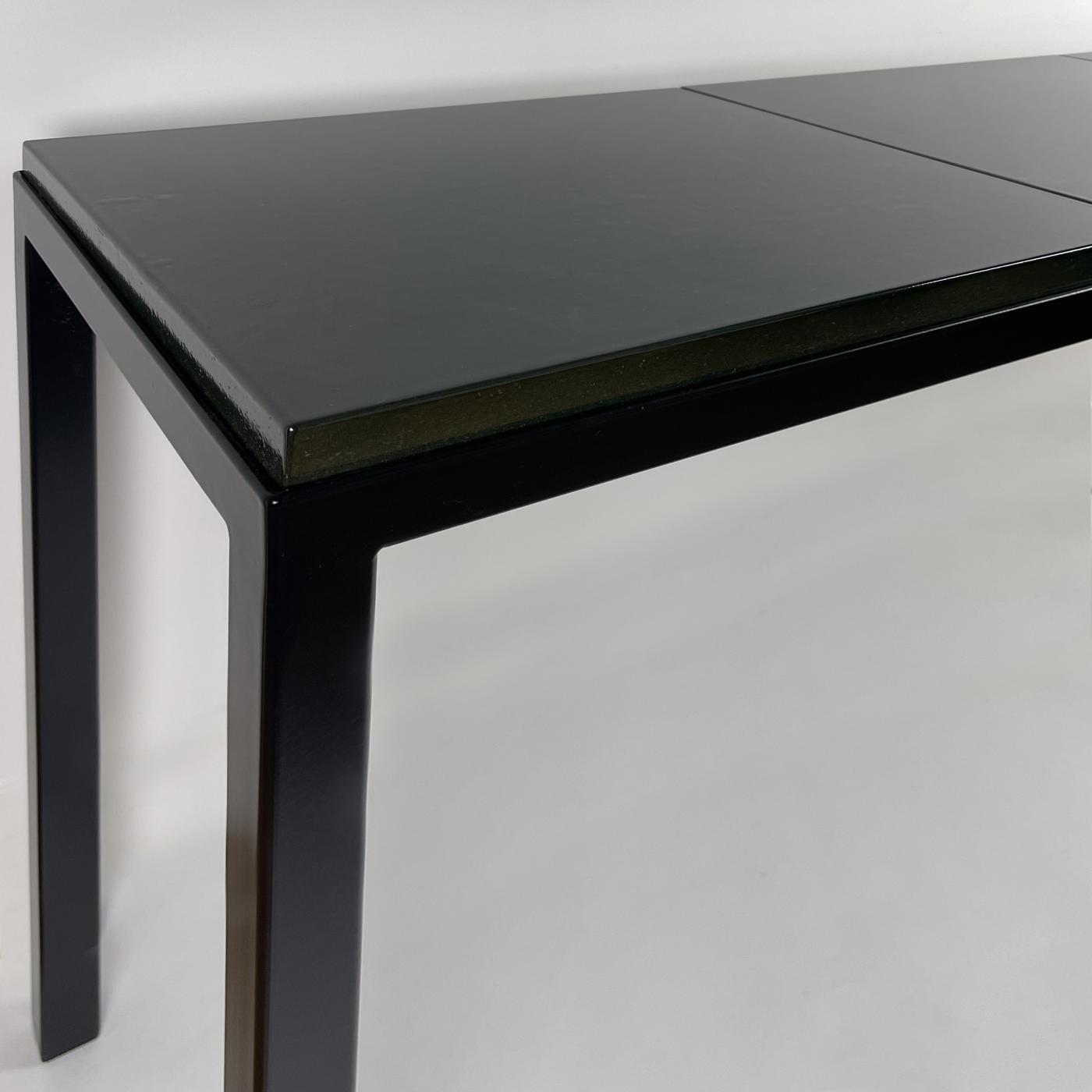 Gerard Simoën - BRONZE GREEN GLAZED LAVA STONE CONSOLE
