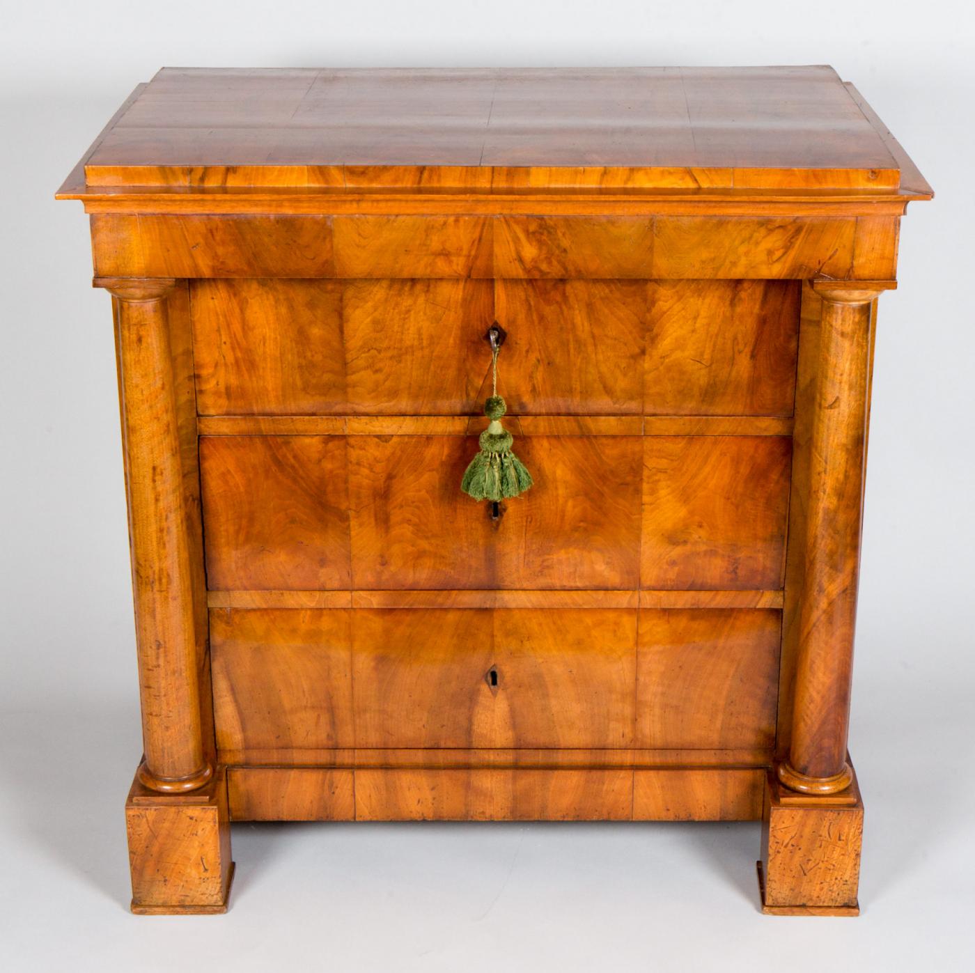 German Biedermeier Walnut Chest of Drawers