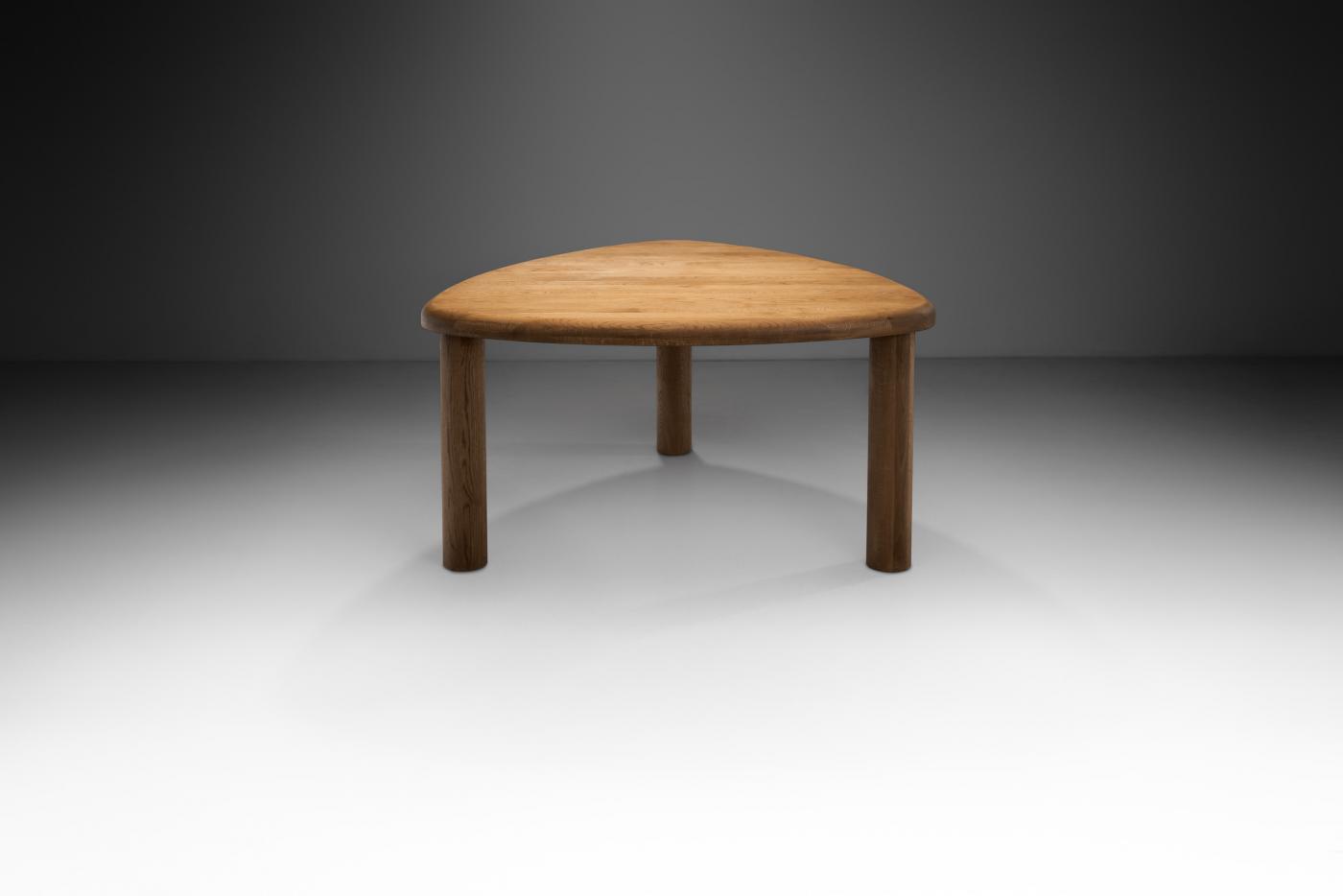 German Oak Dining Table with Triangular Top, Germany 1960s