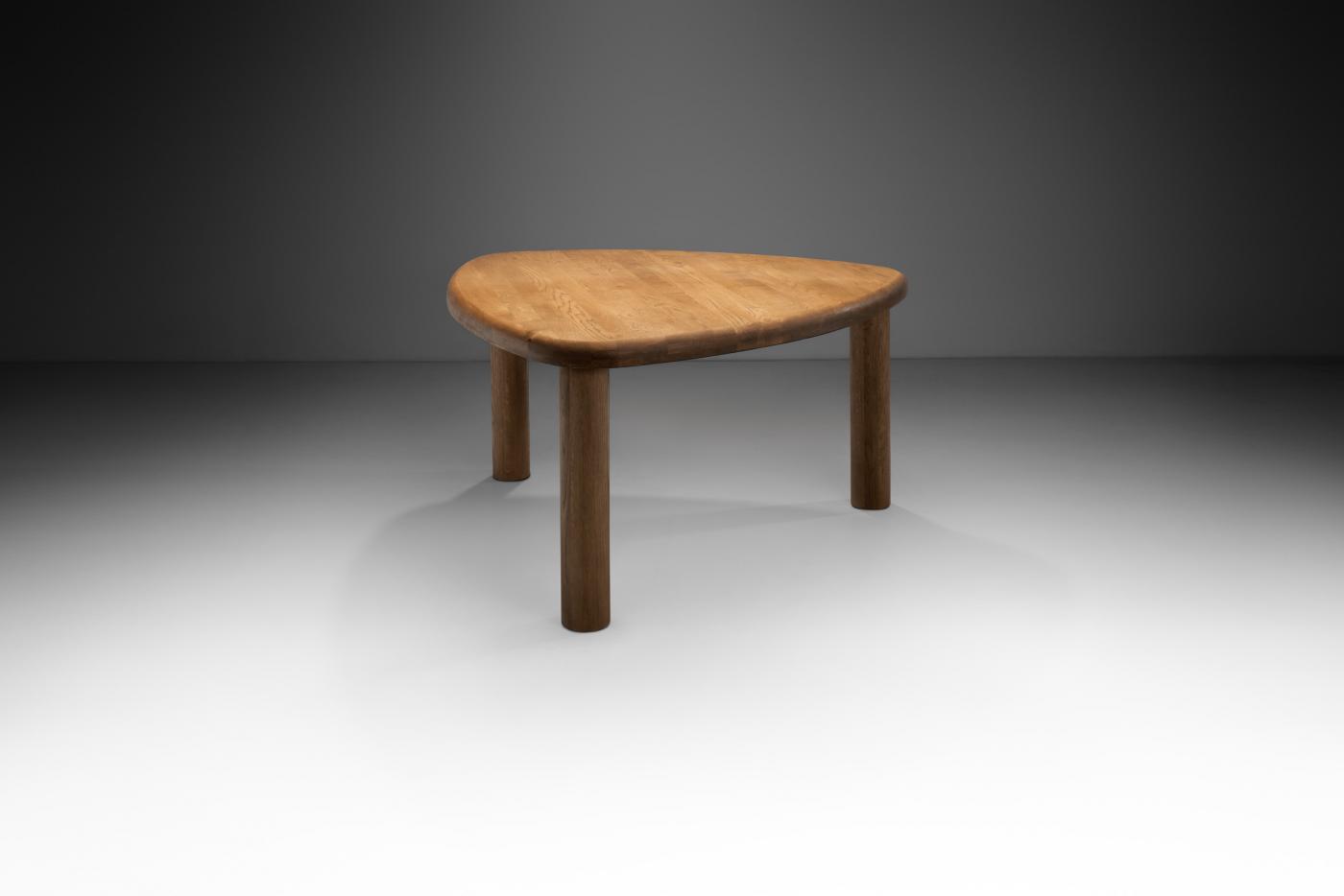 German Oak Dining Table with Triangular Top, Germany 1960s