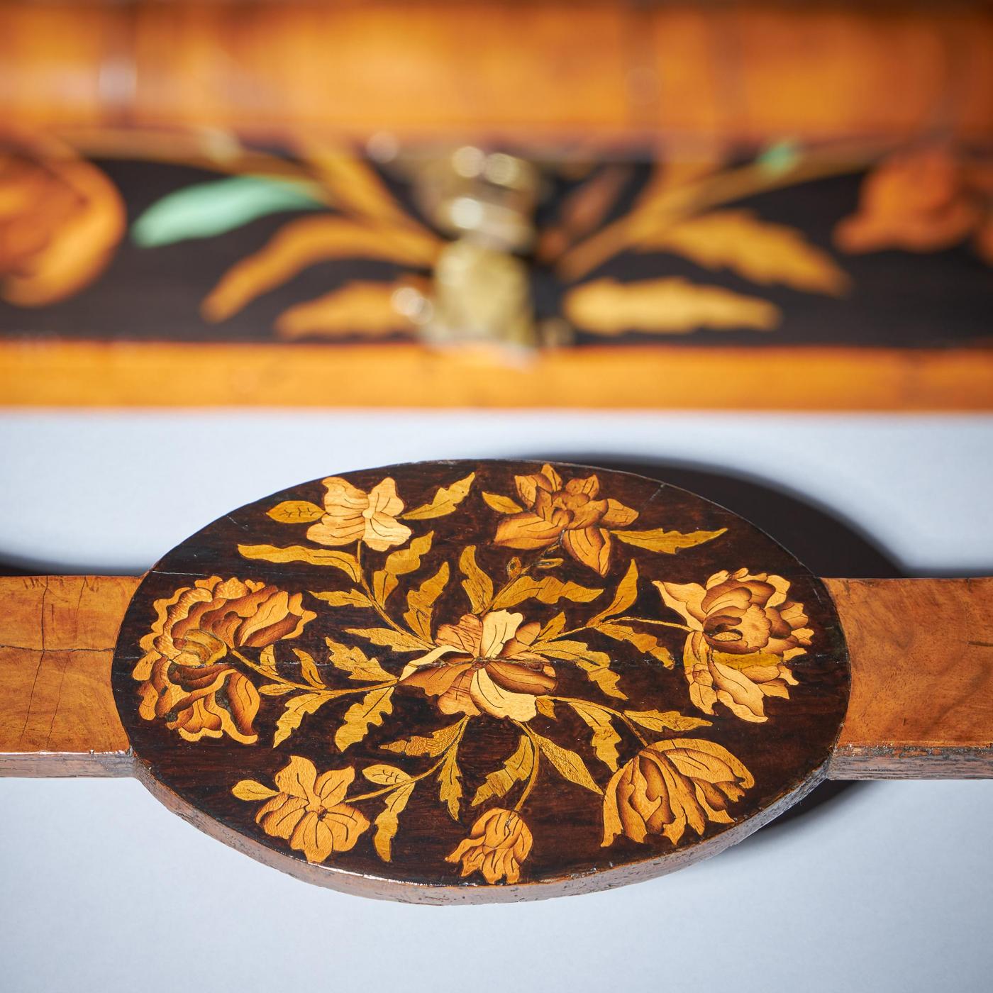 Gerrit Jensen - 17th Century Charles II Olive Oyster Floral Marquetry ...
