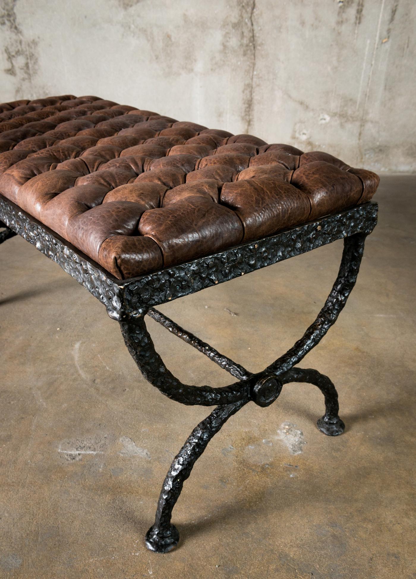 Giacometti Style Bronze Bench