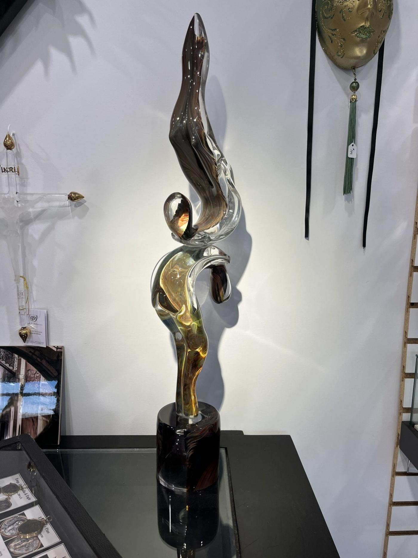 Giant Acrobats (Gymnasts) Statue Made of Murano Glass