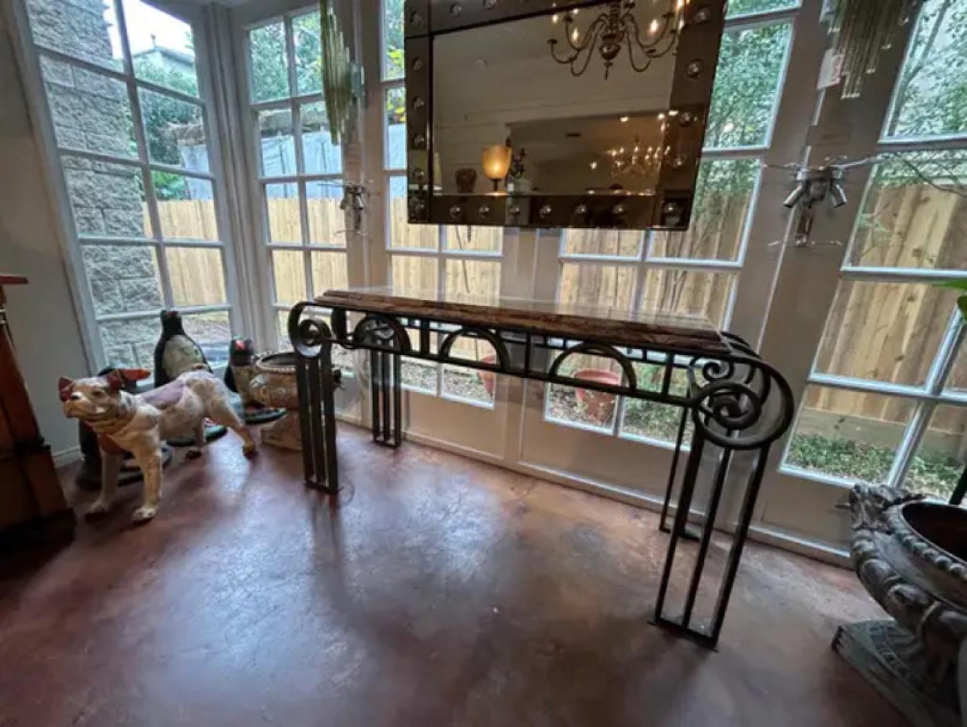 Gilbert Poillerat - French Art Deco Wrought Iron Console Table