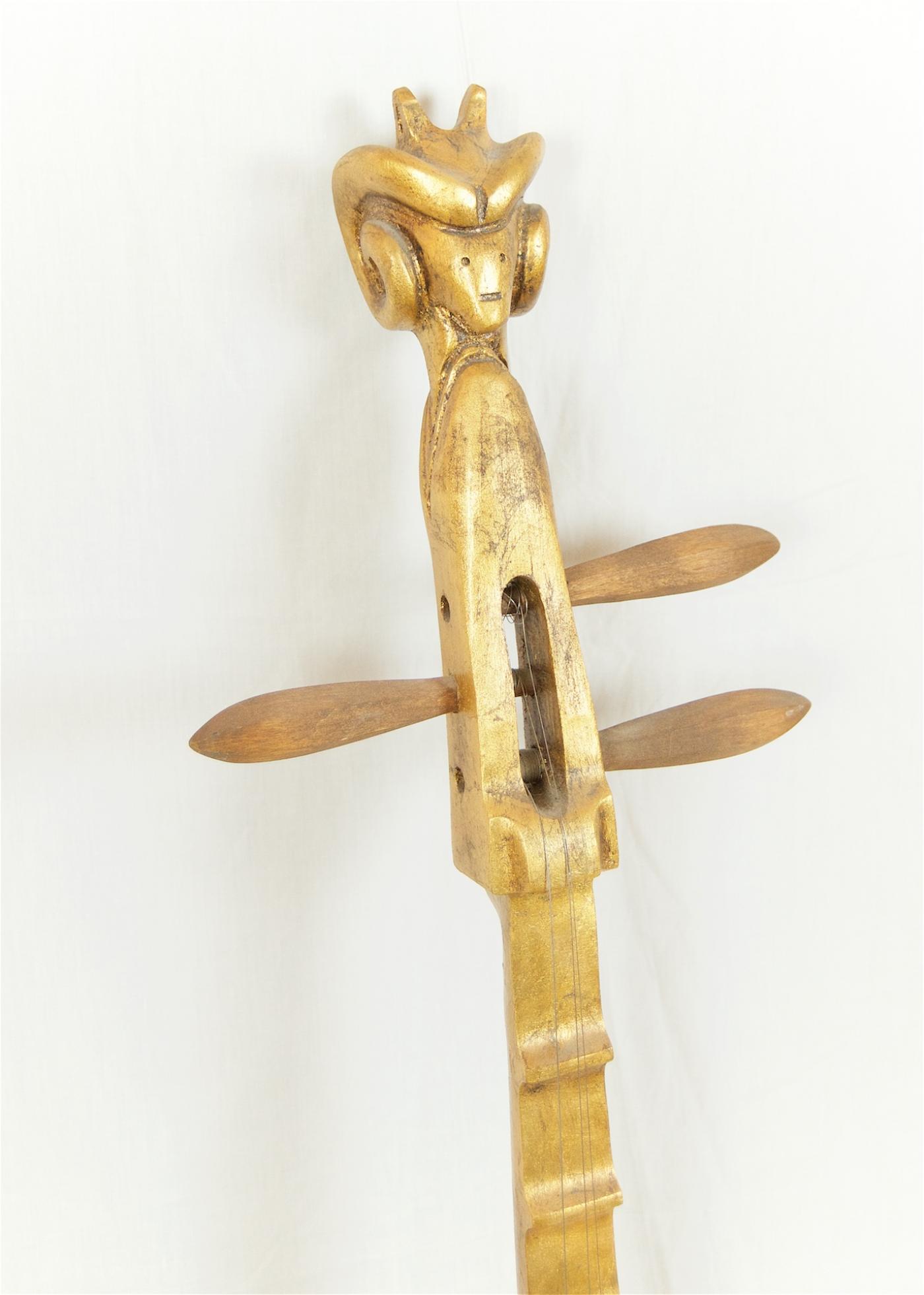 Gilt Decorative String Instrument Wall Hanging