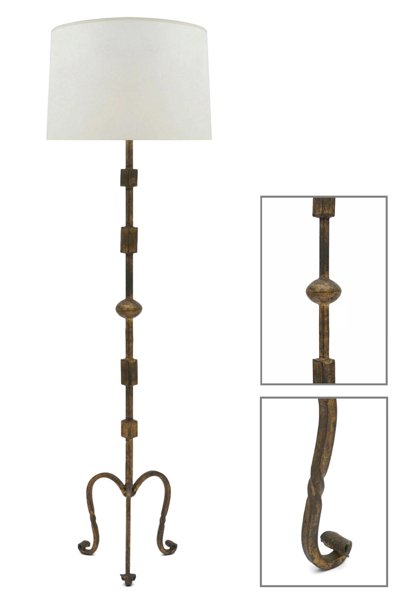 Gilt Iron Standing Lamp