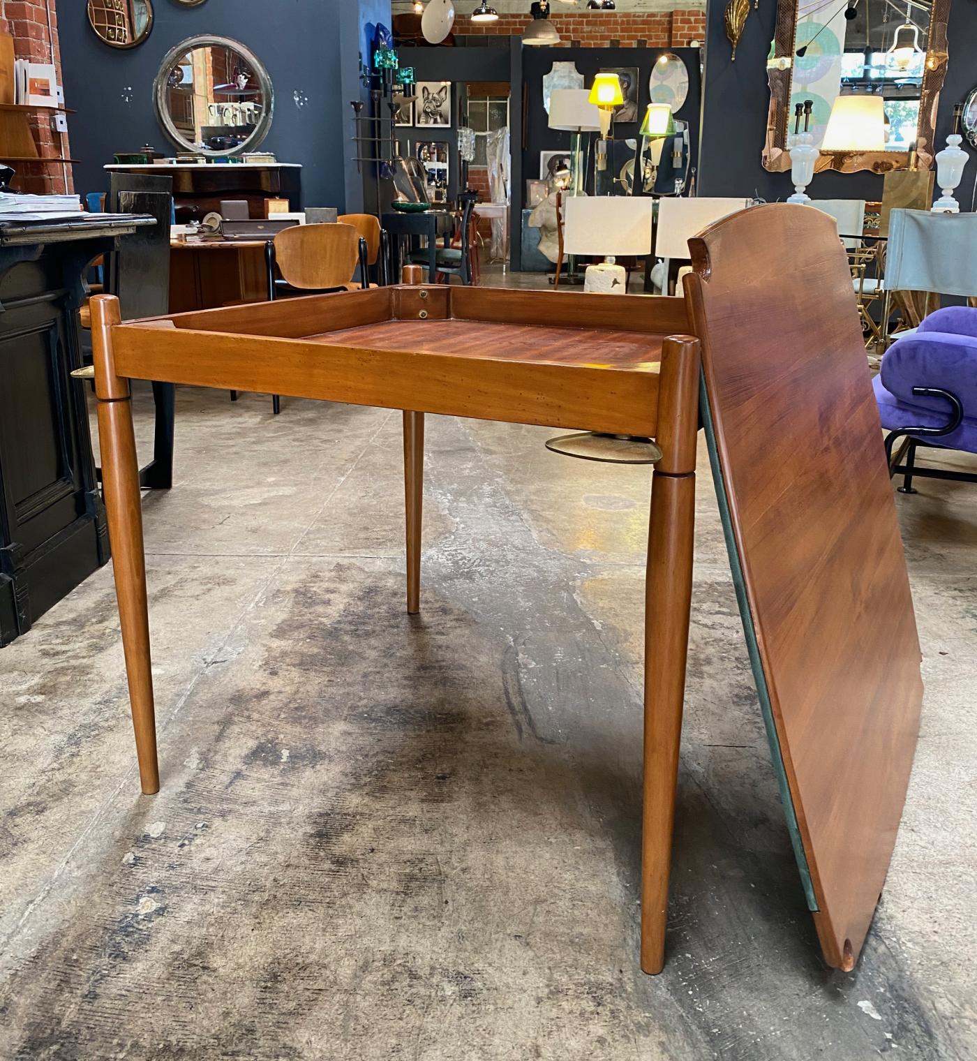 Gio Ponti - Gio Ponti Mansonia Walnut Wood Italian Game Table with ...