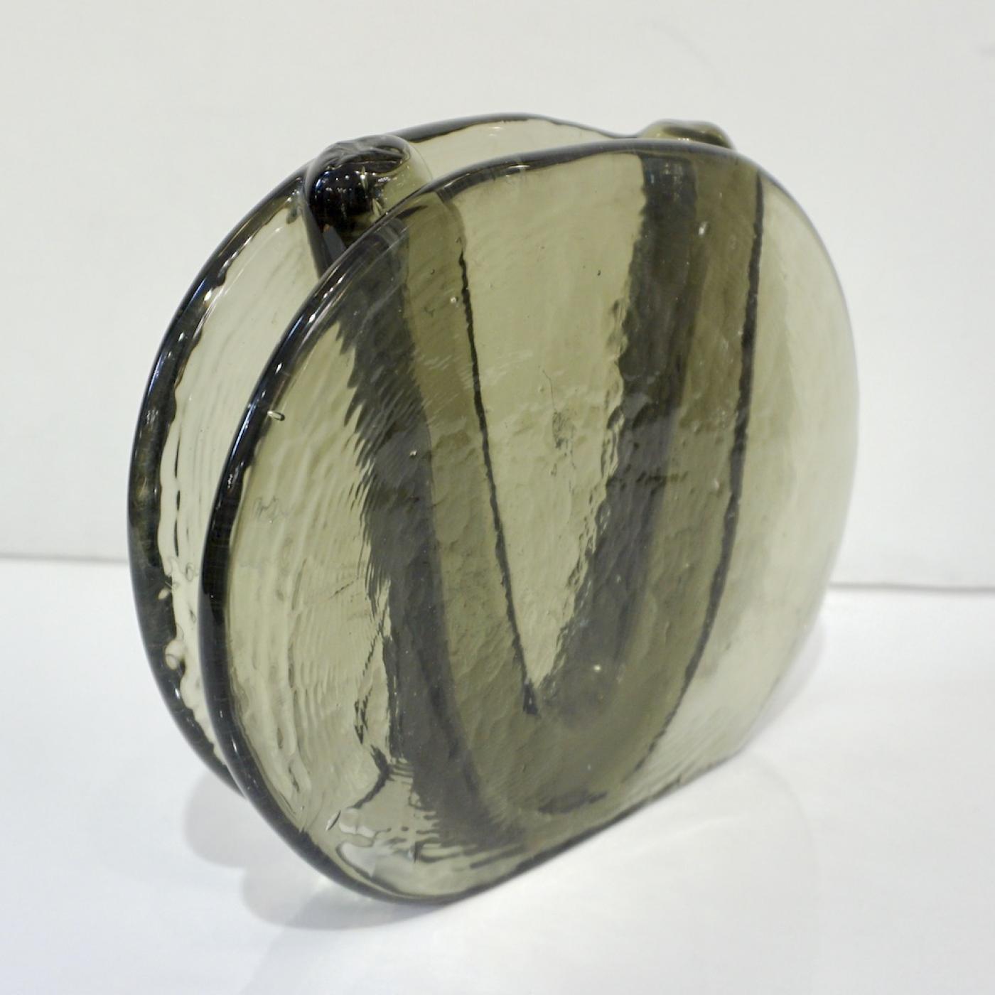 Giorgio Ferro - 1970s Vintage Abstract Italian Smoked Green Murano ...