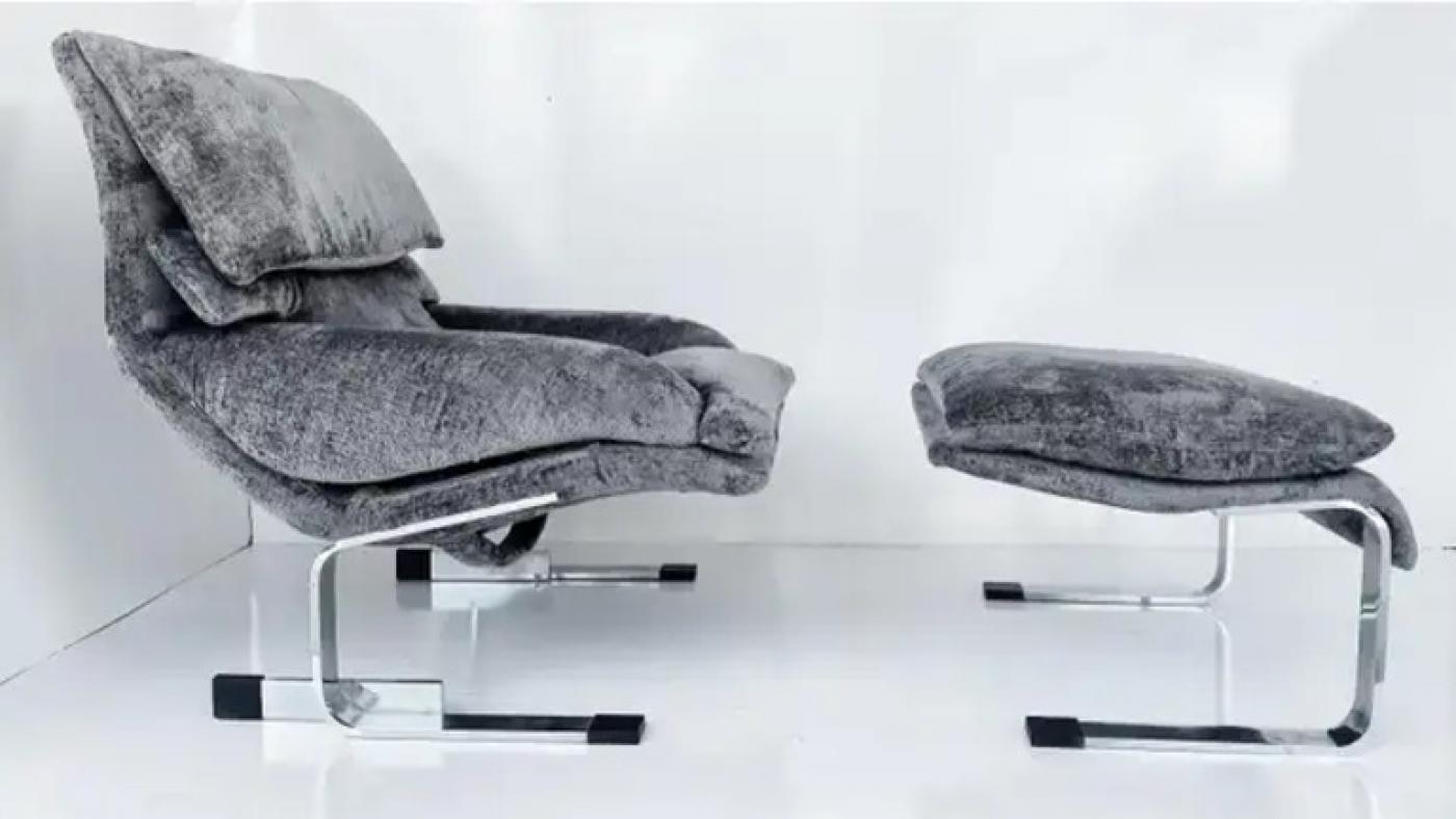 Giovanni Offredi - Onda Wave Chair and Ottoman Giovanni Offredi for ...