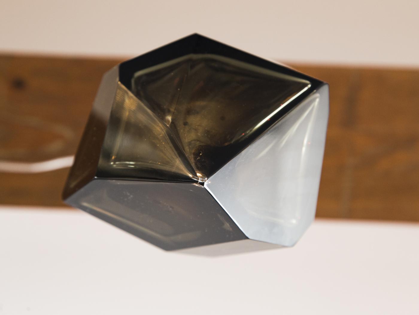 Glass Faceted Diamond- Shaped Pendant Light