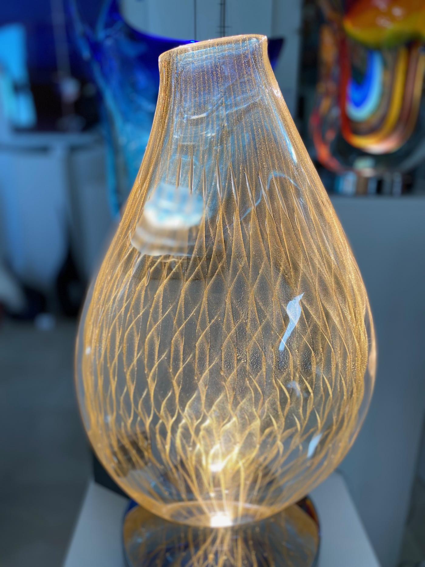 Simone Cenedese - Golden Murano Vase by Cenedese