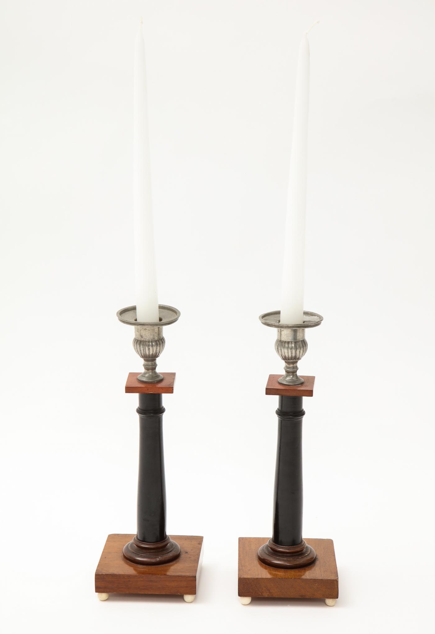 Good Pair of Swedish Empire Candlesticks