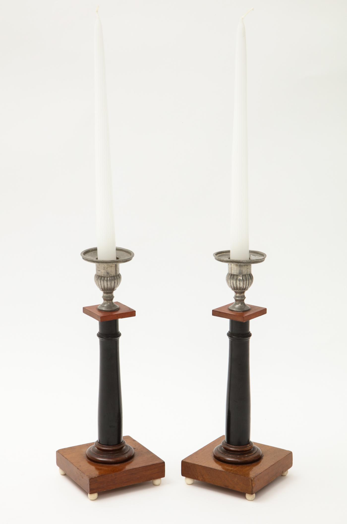 Good Pair of Swedish Empire Candlesticks