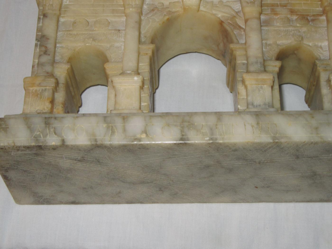 "Grand Tour" Carved Alabaster Model of the Arch of Constantine