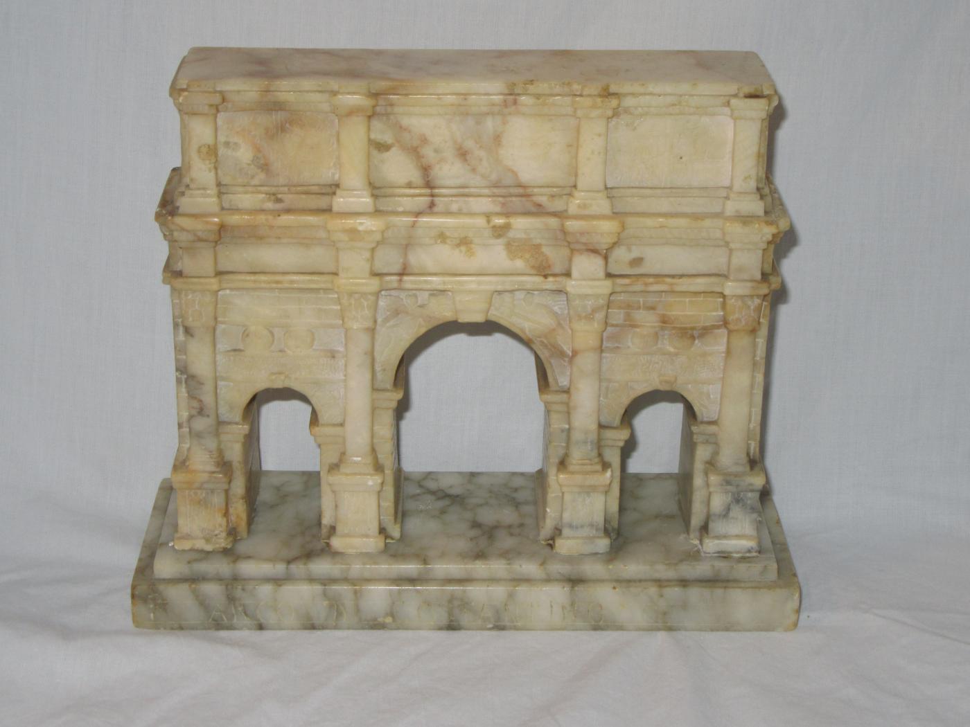 "Grand Tour" Carved Alabaster Model of the Arch of Constantine