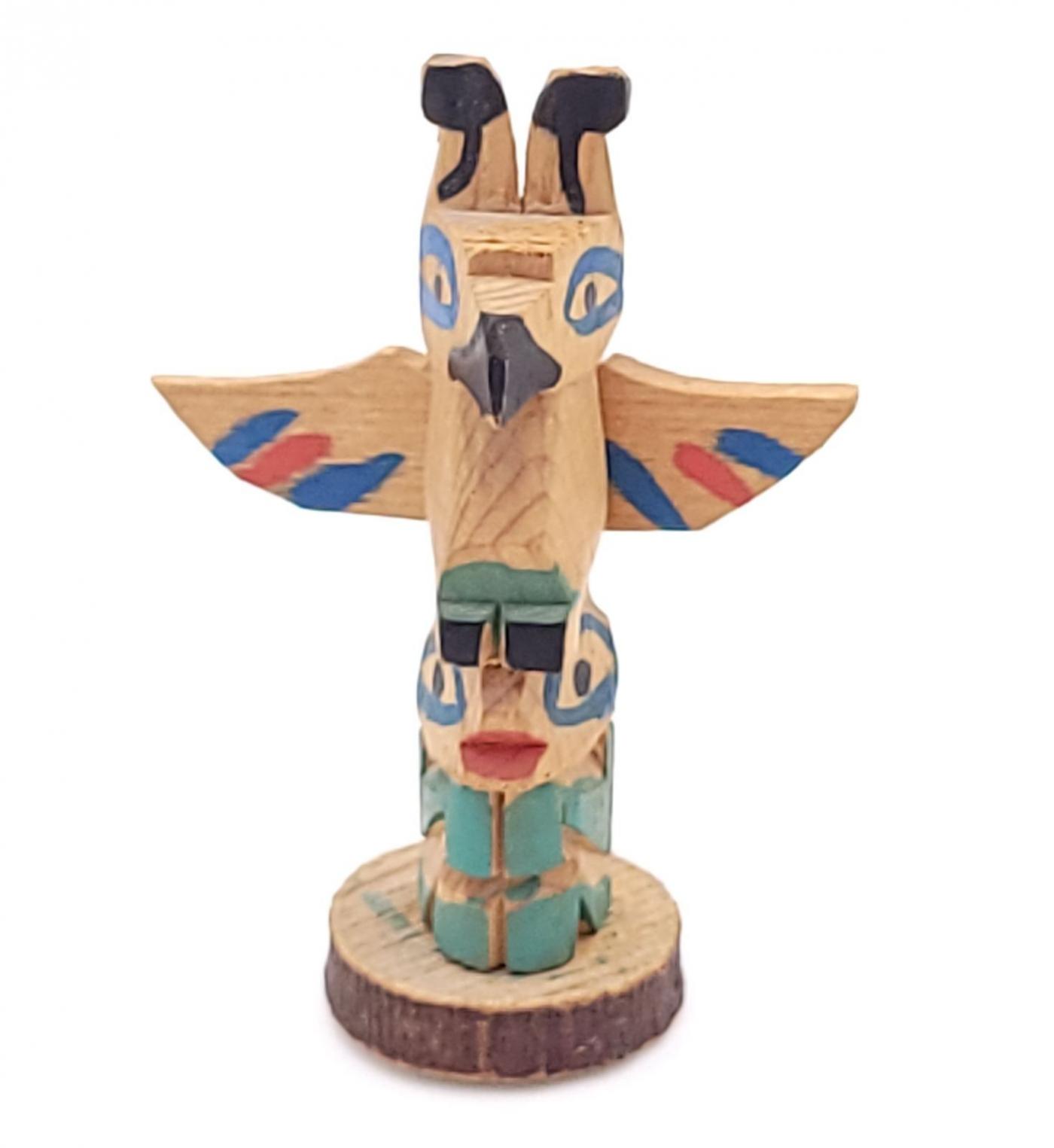 Group of Four Vintage Small Totem Poles