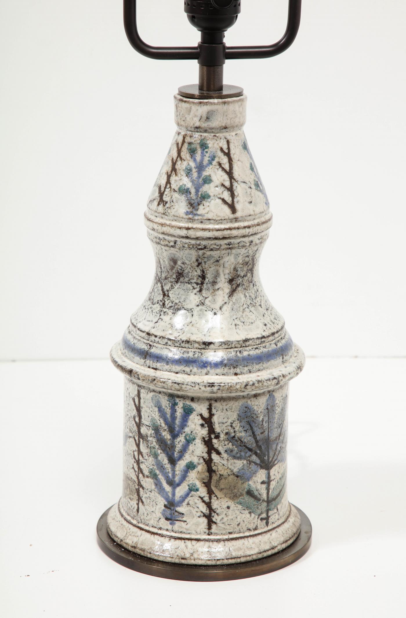 Gustave Reynaud - Ceramic lamp by Gustave Reynaud, Vallauris, France