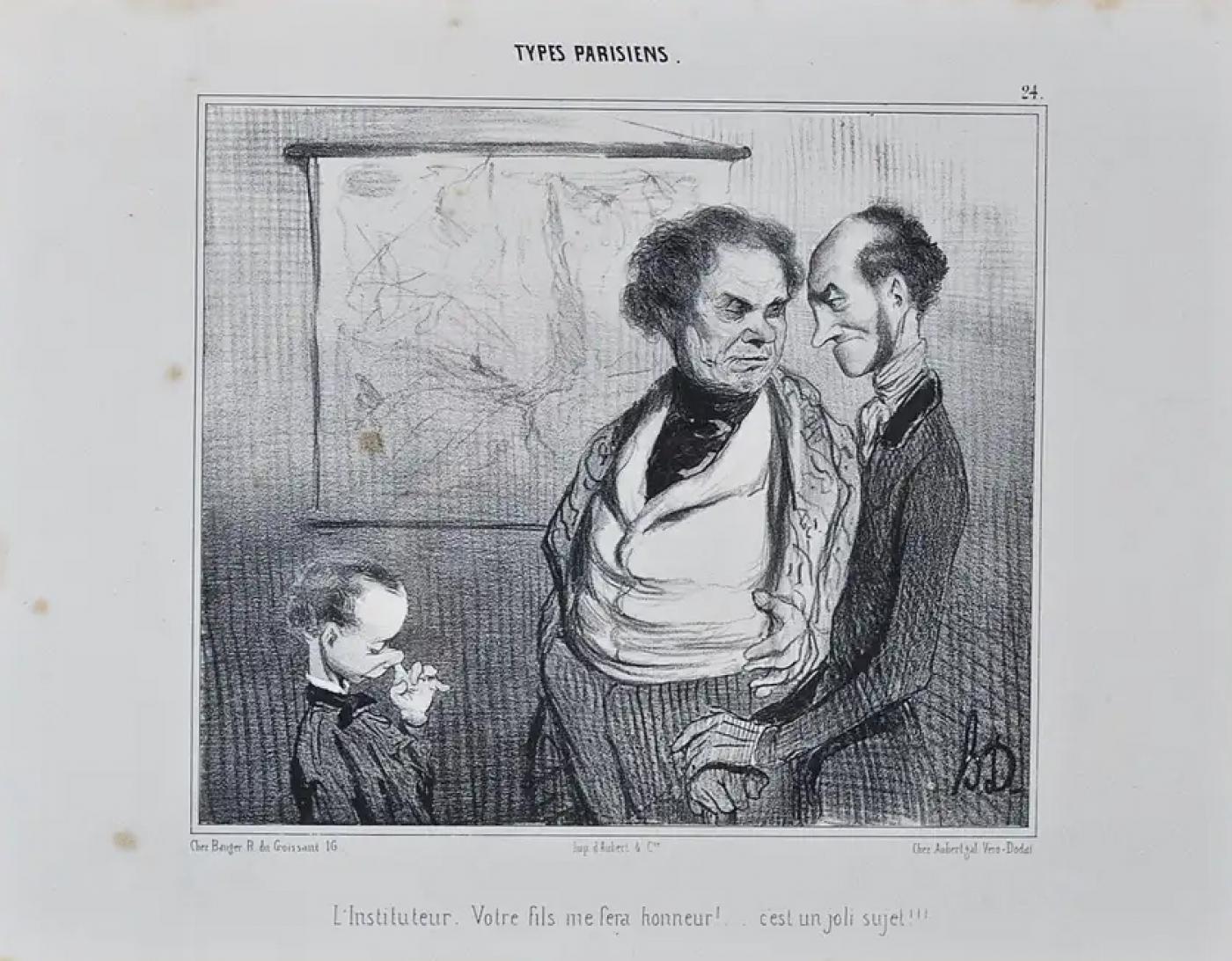 HONORÉ DAUMIER - Rare 19th Century Honore Daumier Caricature from the ...