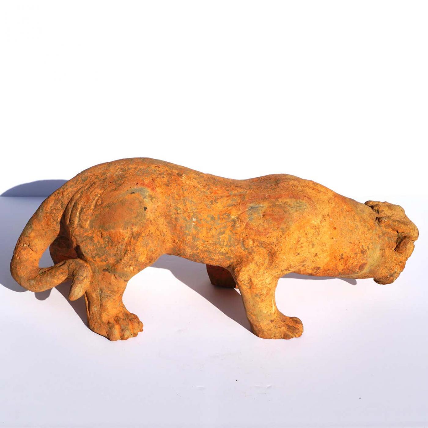 Han Dynasty Pottery Sculpture of a Winged Lion Mythical Beast