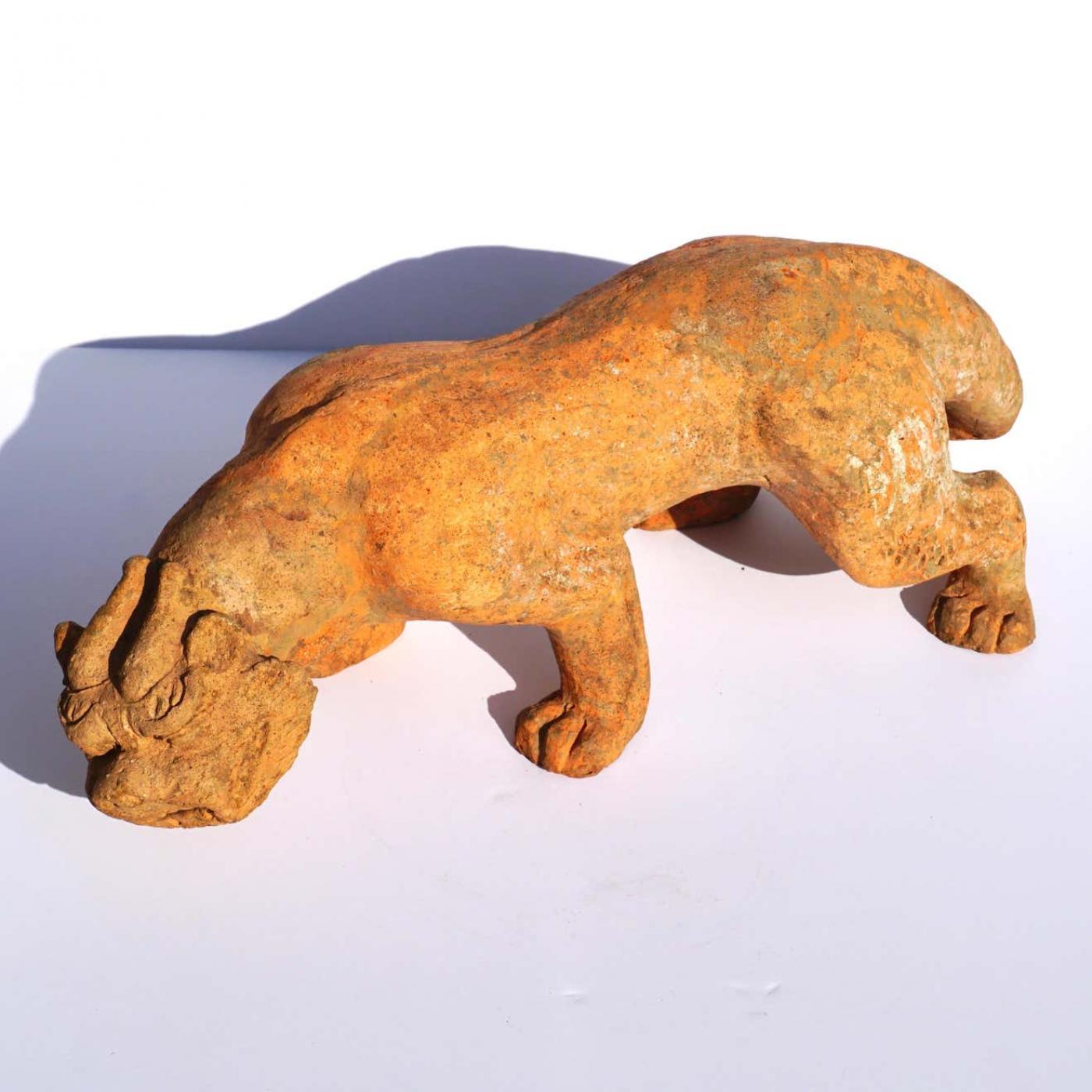 Han Dynasty Pottery Sculpture of a Winged Lion Mythical Beast