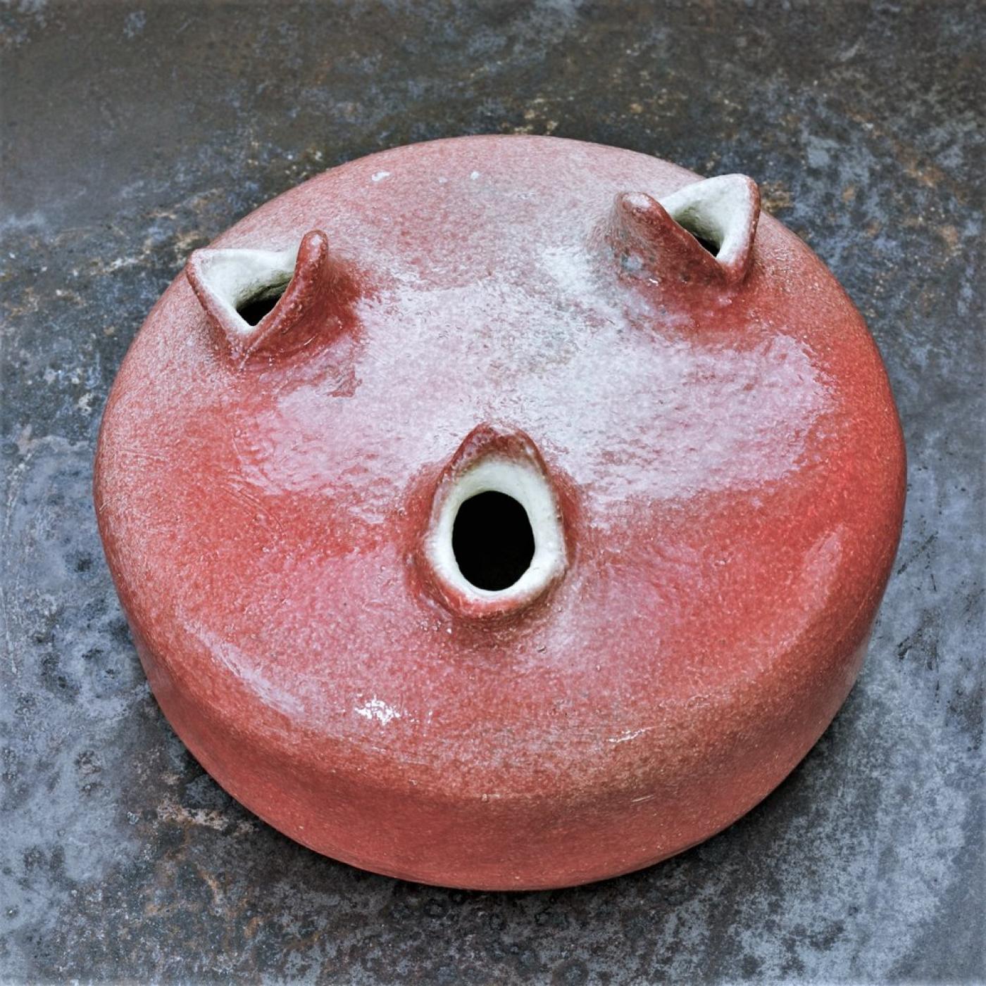 Hand-Crafted European Art Pottery Vase, Circa 1967